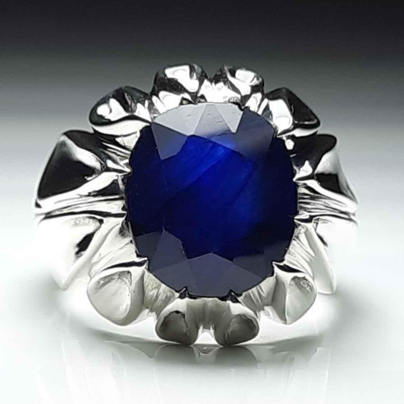 Persian Ruby Silver Ring Handcrafted For Men Chic & Lux - ShopiPersia