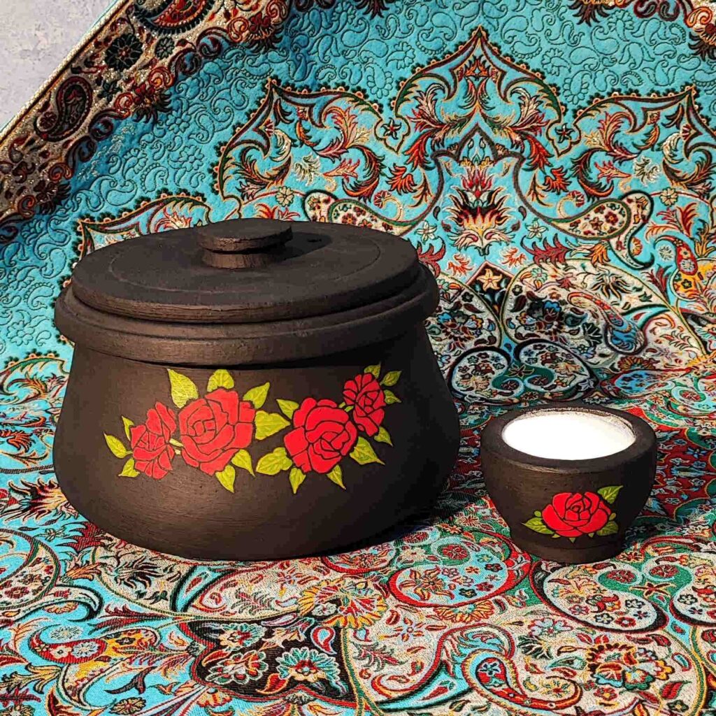 Persian Pottery Dizi Pot with Lid for Cooking Abgoosht - Mahsan ...