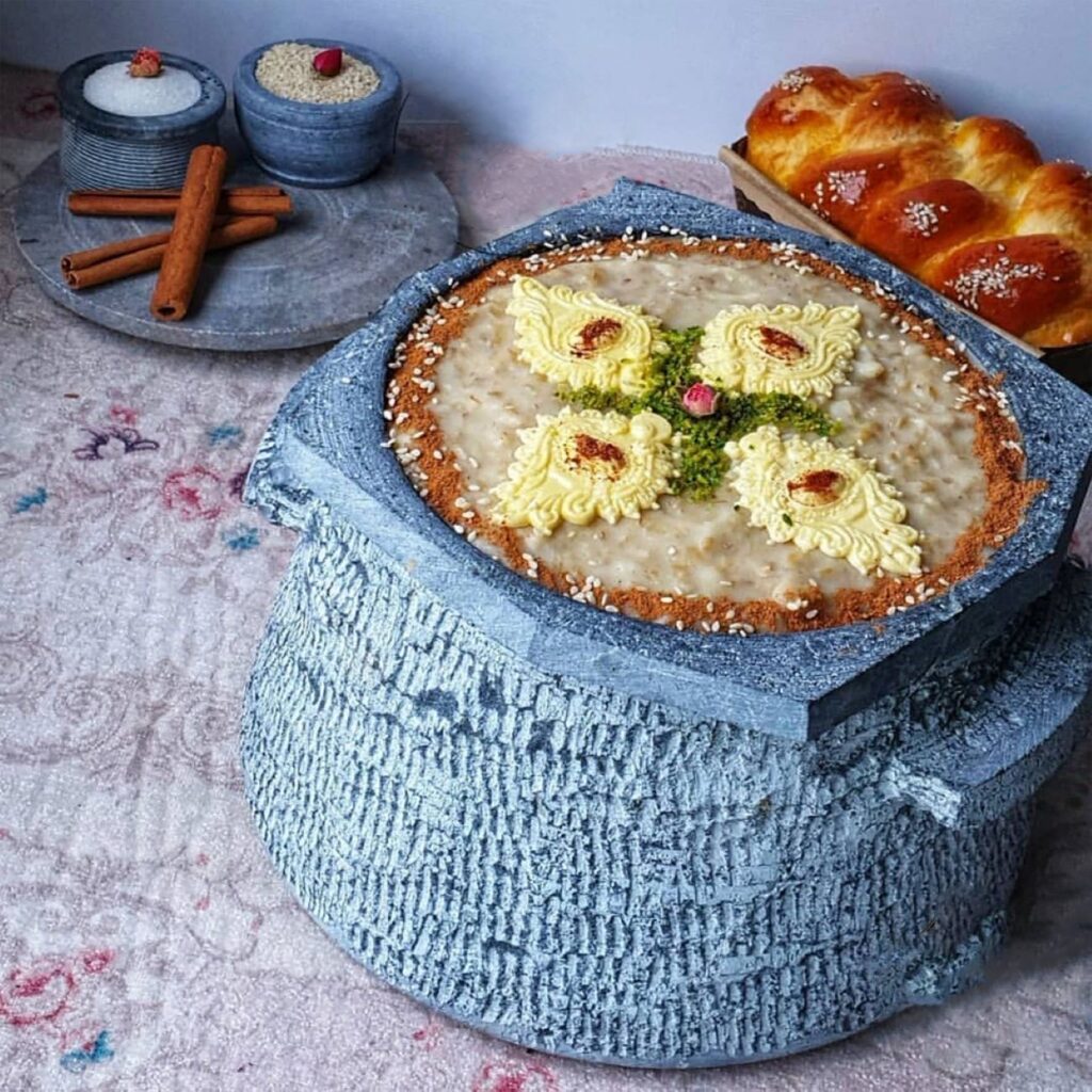 Persian Stone Dizi Pot with Lid for Cooking Abgoosht - Niaz - ShopiPersia