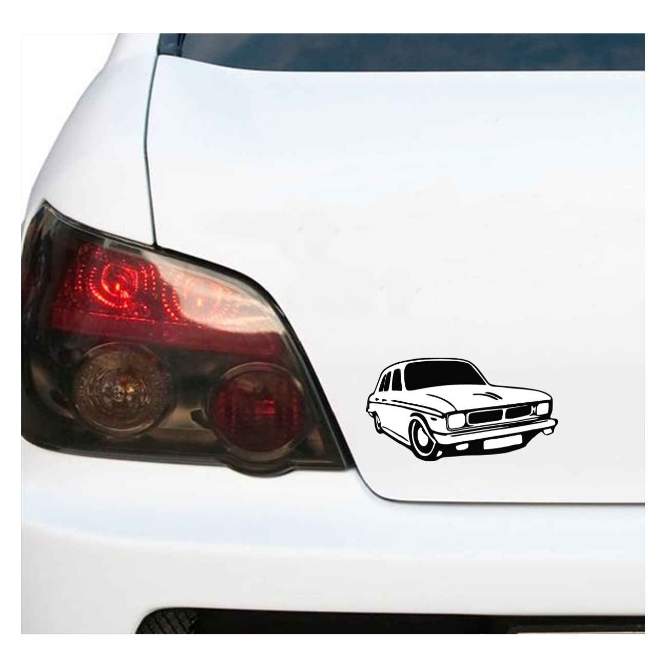 Elegant Unique Car Sticker in White for Classic Car - ShopiPersia