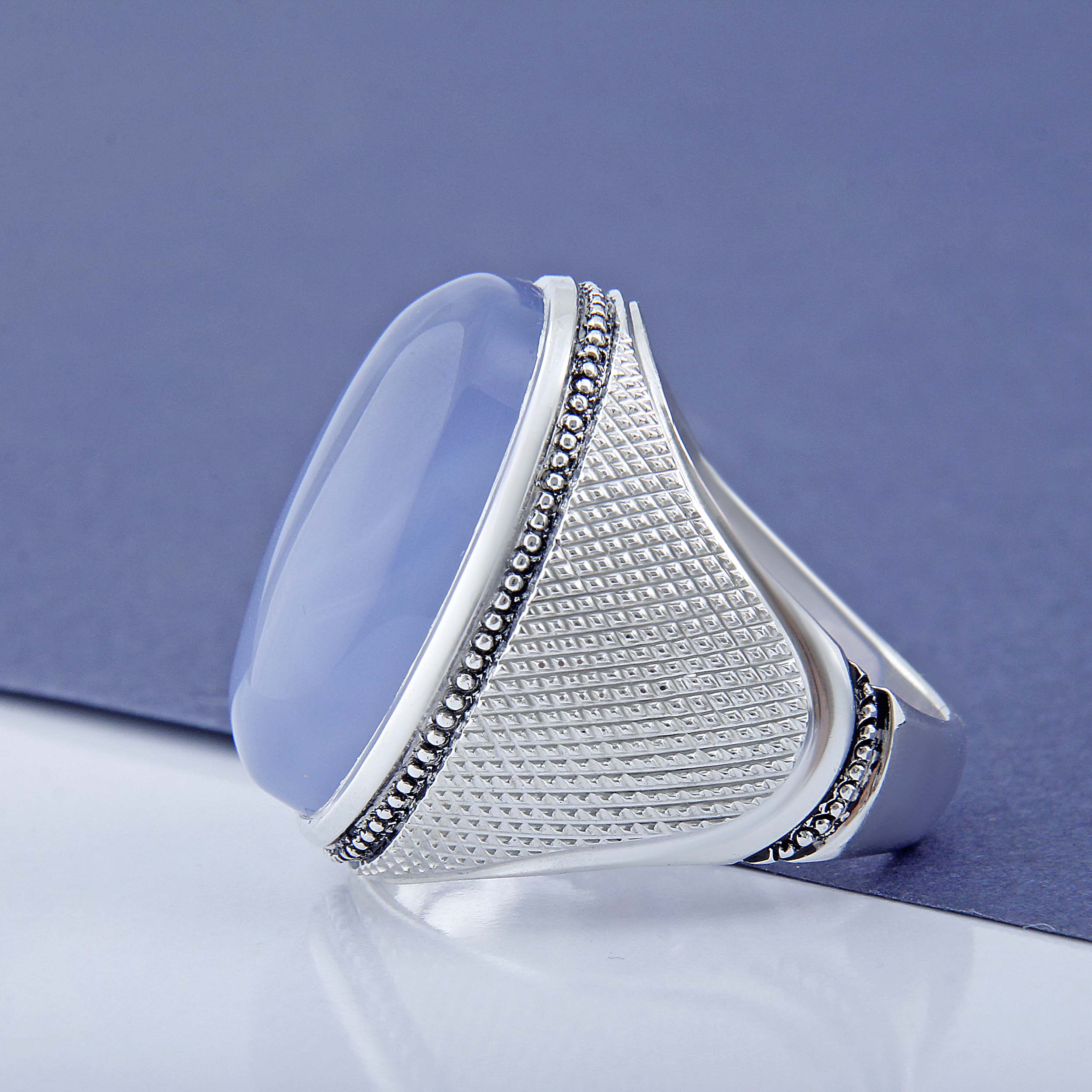 Persian Yemeni Aqeeq Silver Ring for Men - ShopiPersia