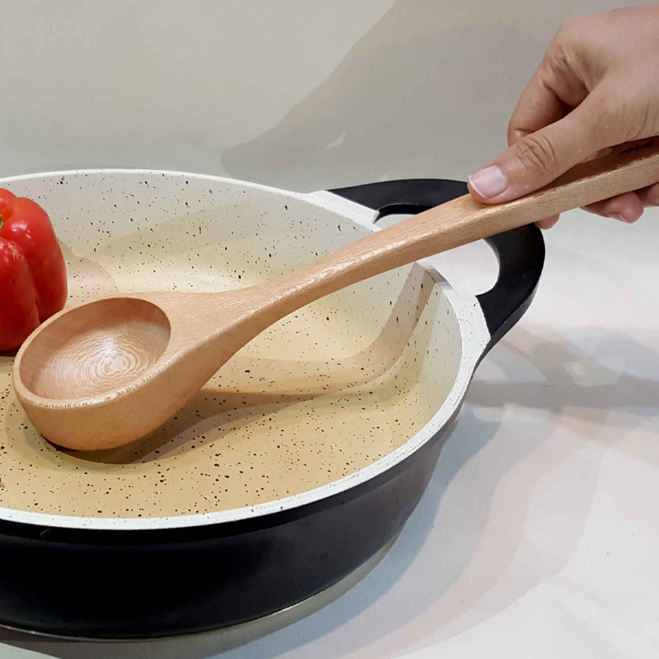 Wooden Ladle with Comfortable Grip Perfect & Classic - ShopiPersia