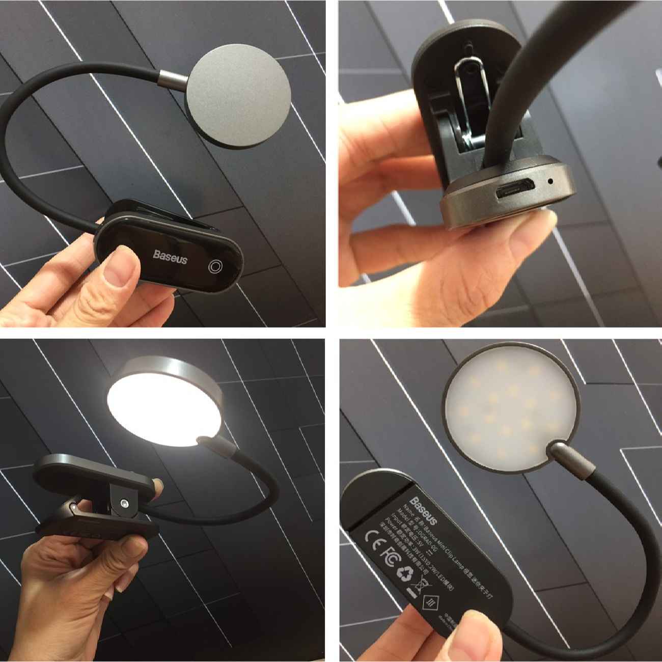 Adjustable Desk Lamp - Clip-On Mini Reading Light - Compact and ...