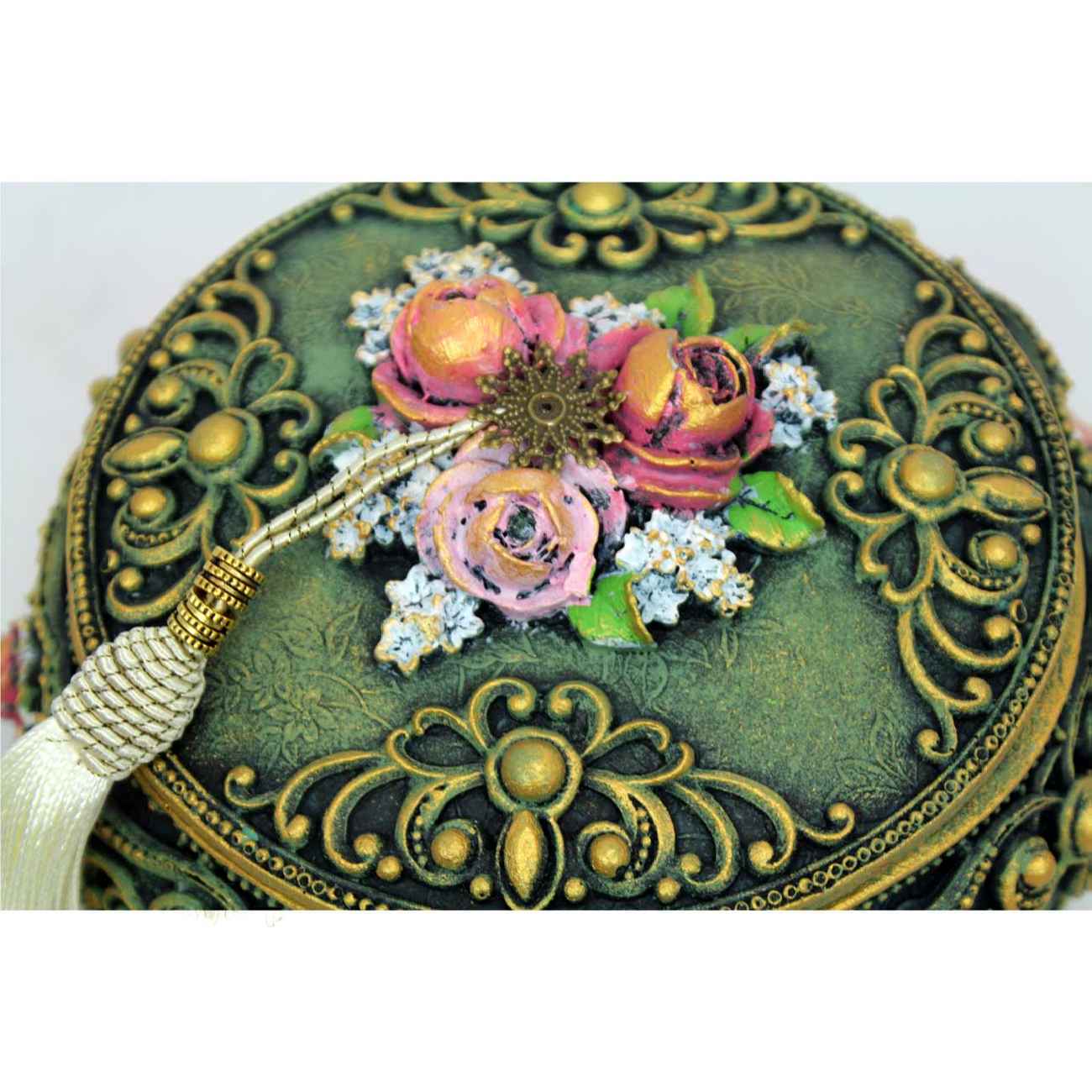 Charming Vintage Jewelry Box with Floral Design - Organize Your ...