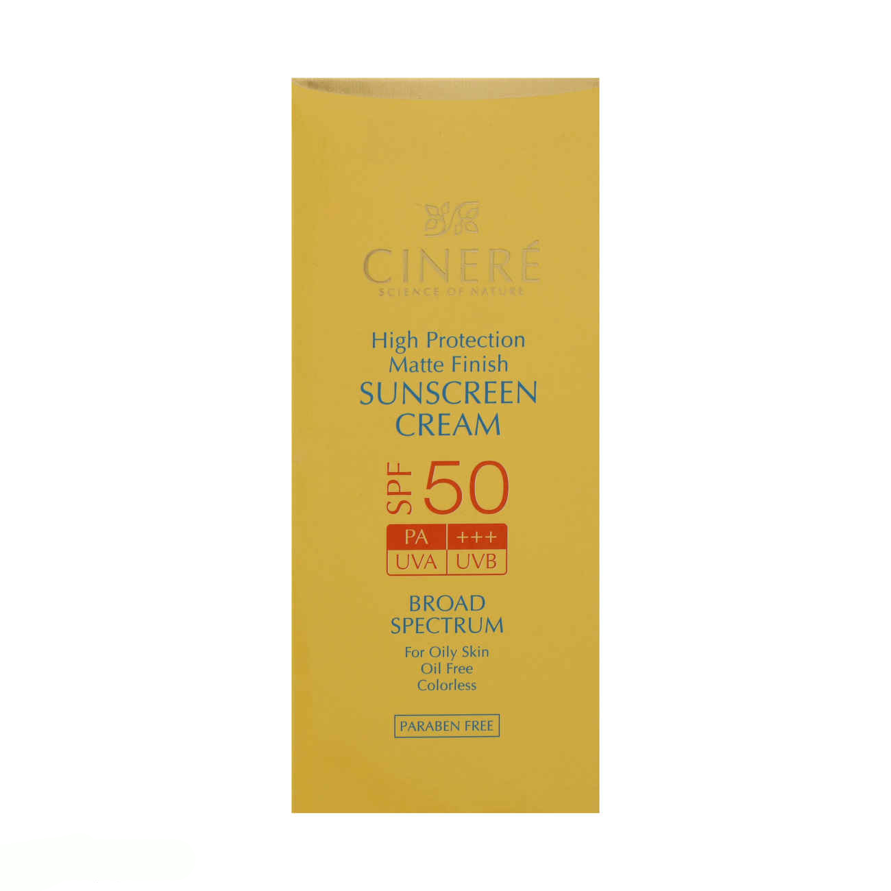 Cinere Colorless Sunscreen Cream SPF50 Maximum UV Protection for Dry ...