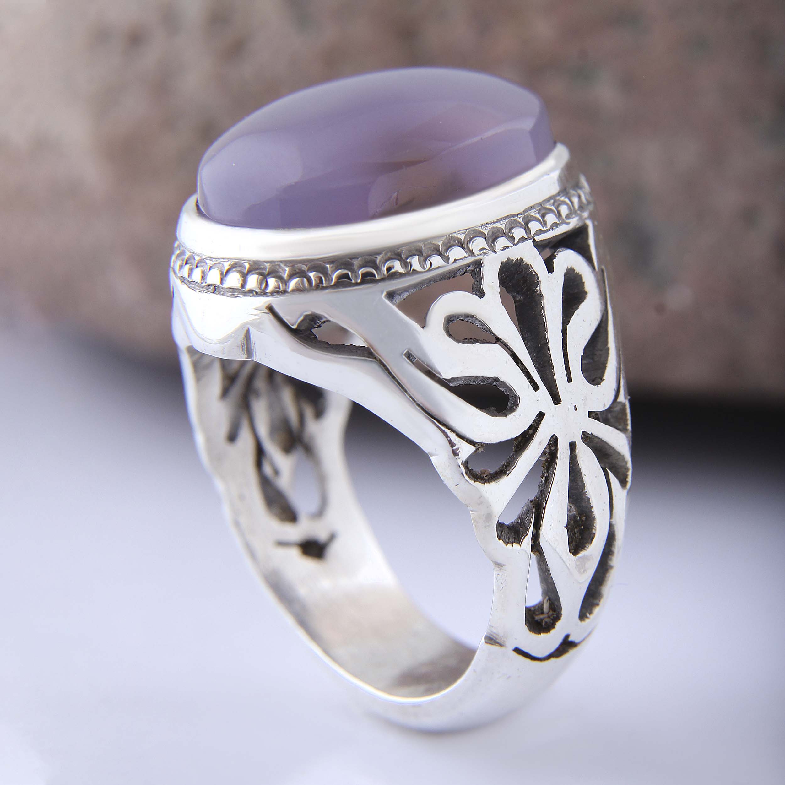 Genuine Persian Yemeni Aqeeq Silver Ring for Men - Handcrafted Yemeni ...
