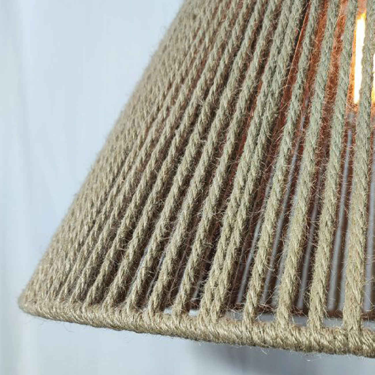 Handmade Woven Ceiling Light - Hemp Chandelier for Natural Home Decor ...