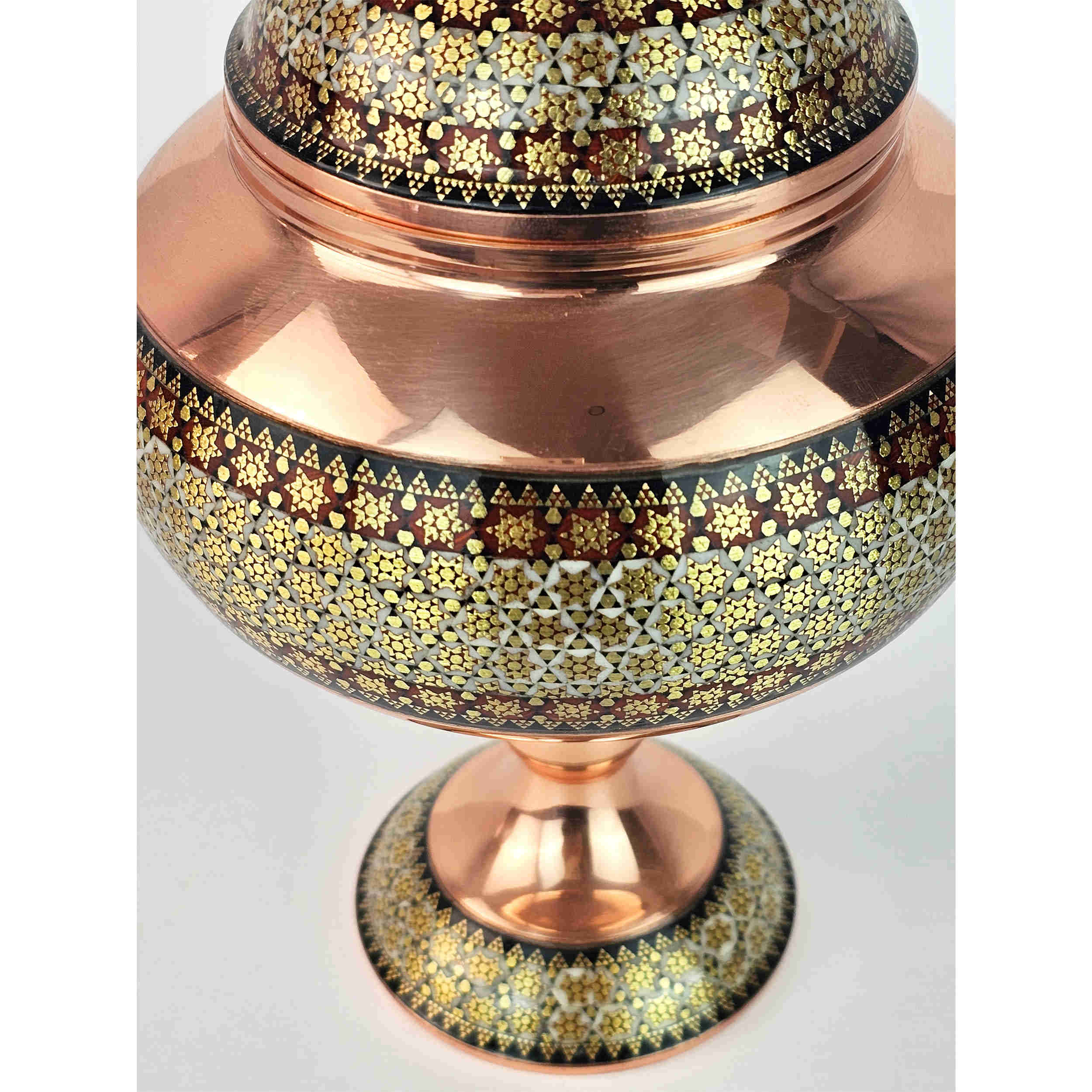 Persian Artisanal Gift Set 3-Piece Chocolate Bowl and Inlay Work Vase ...
