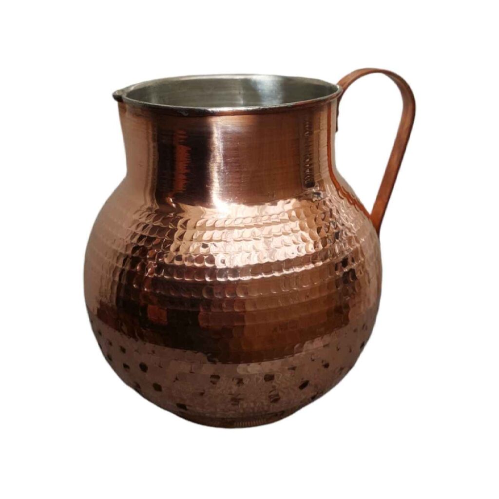 Persian Copper Pitcher Traditional Hammered Swan - ShopiPersia