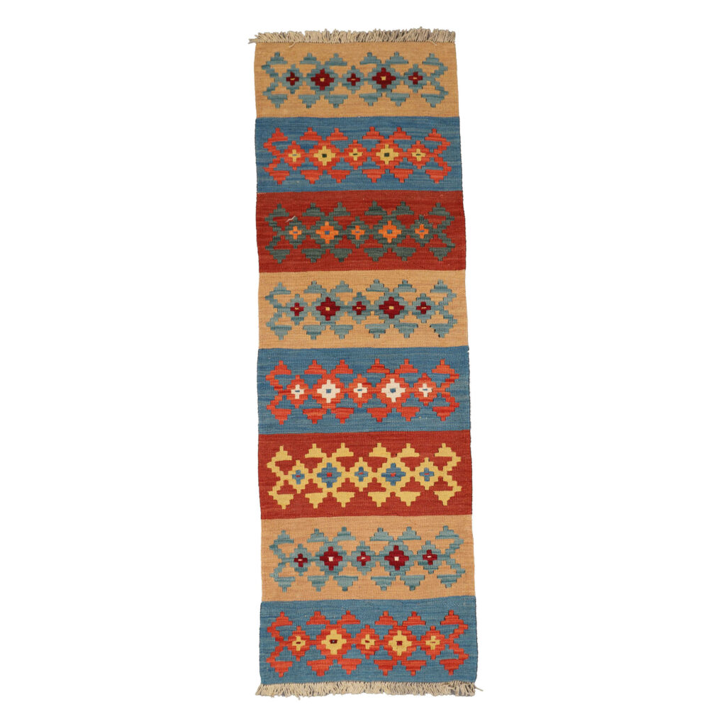 Persian Kilim Runner Rug with Wool Genuine Handwoven in Fars Qashqai ...