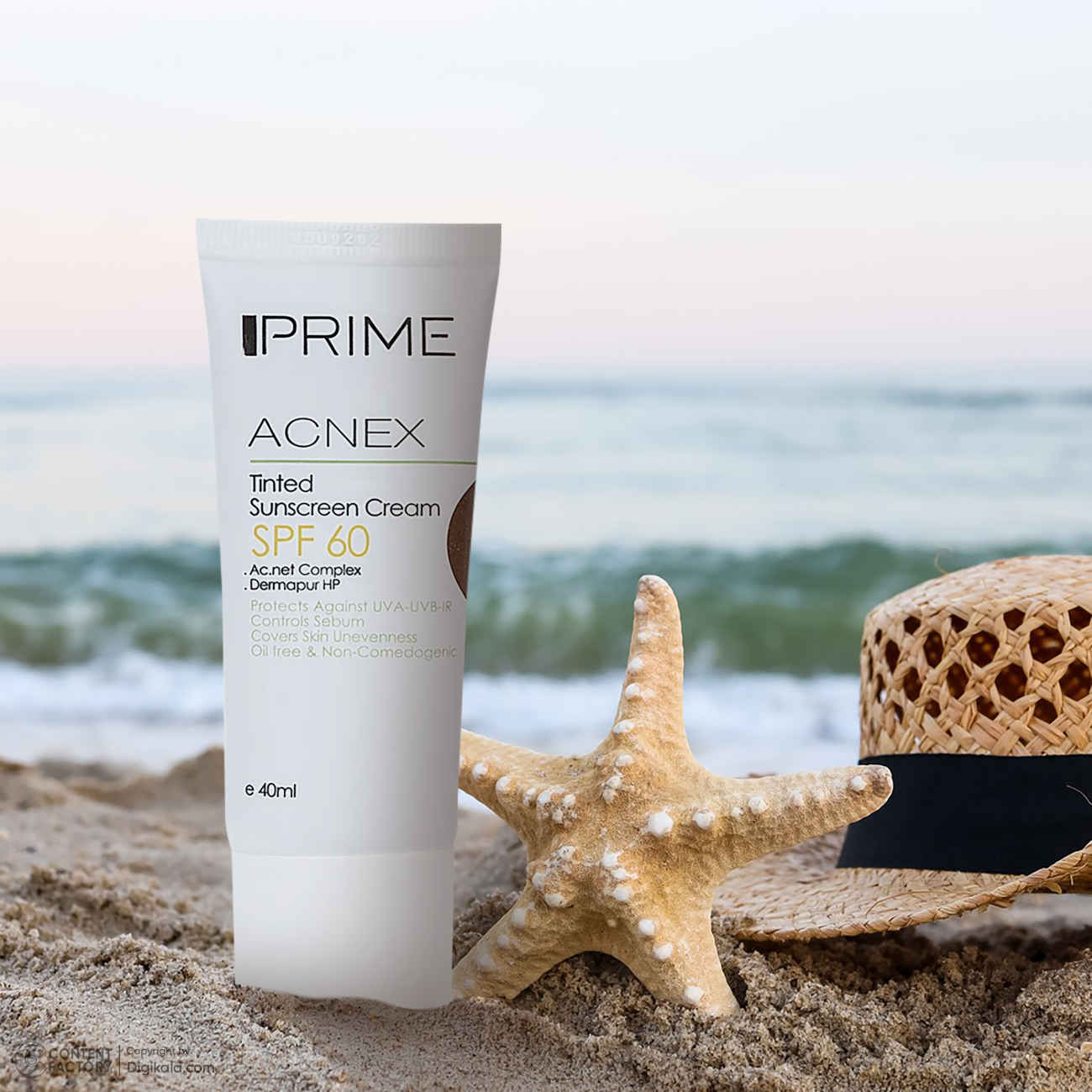 Sunscreen Cream for Oily Skin - Prime SPF60 Bronze Color, Anti-acne UVA ...