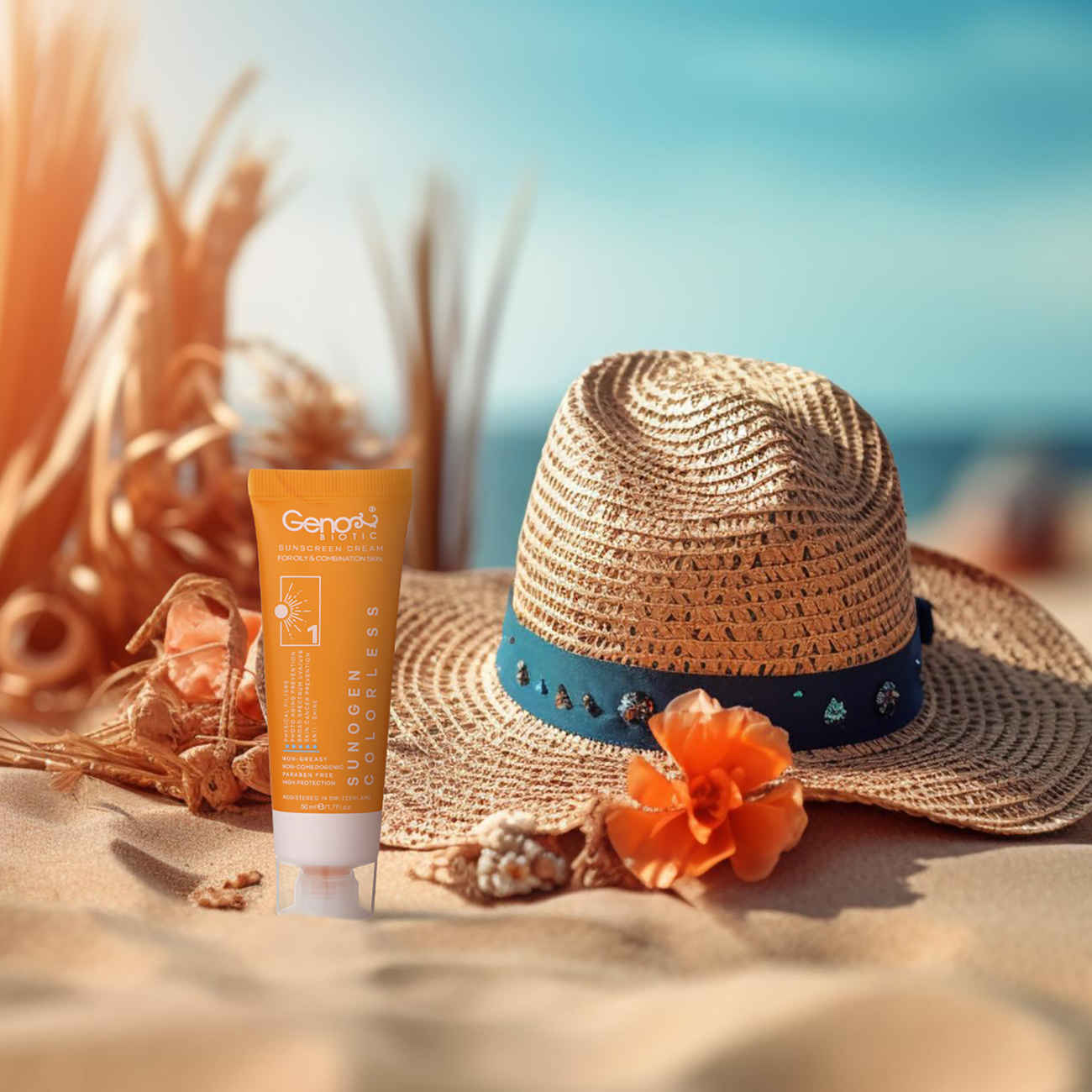 Sunscreen Cream for Oily & Combination Skin - Geno Biotic SPF50 ...