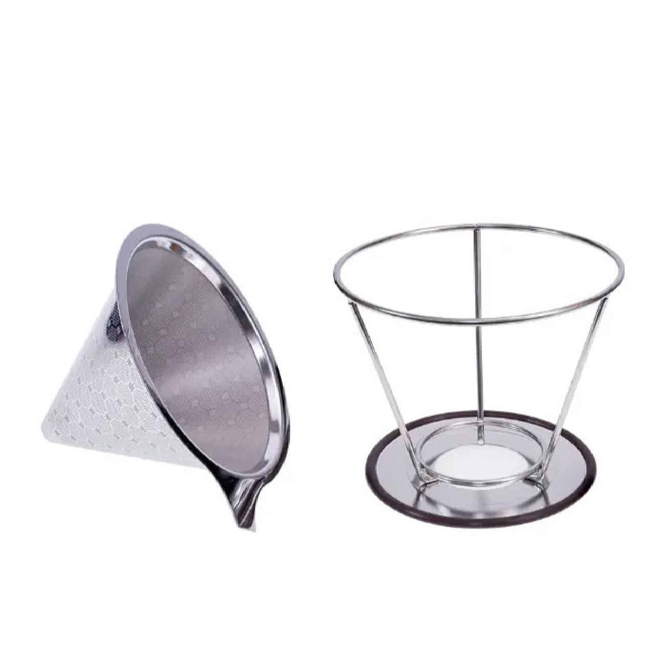 V60 Coffee Dripper - Metal Coffee Filter for Brewing at Home and Work ...