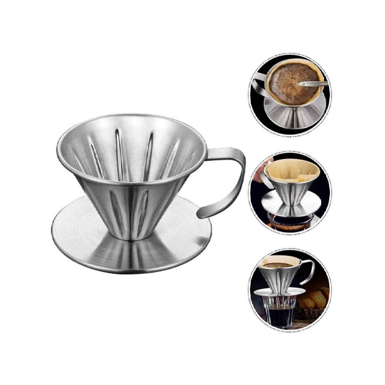 V60 Coffee Dripper - Portable & Steel for Precision and Manual Brewing ...