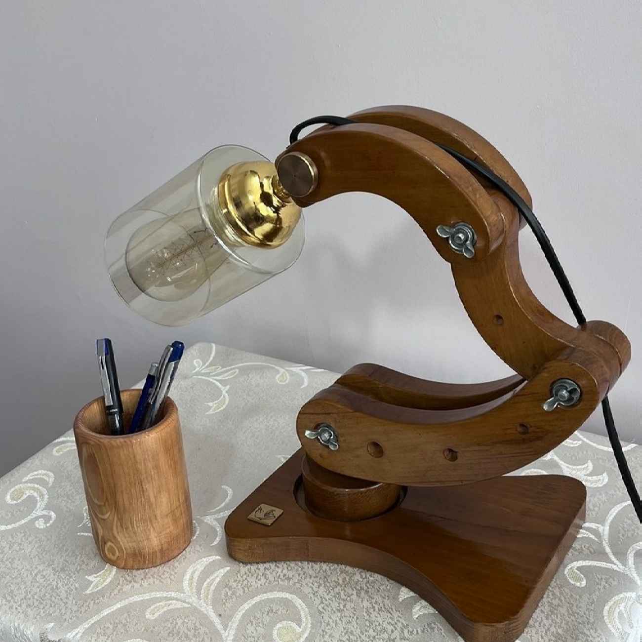 Funky Wooden Adjustable Desk Lamp - Ideal Lighting Solution for Work ...