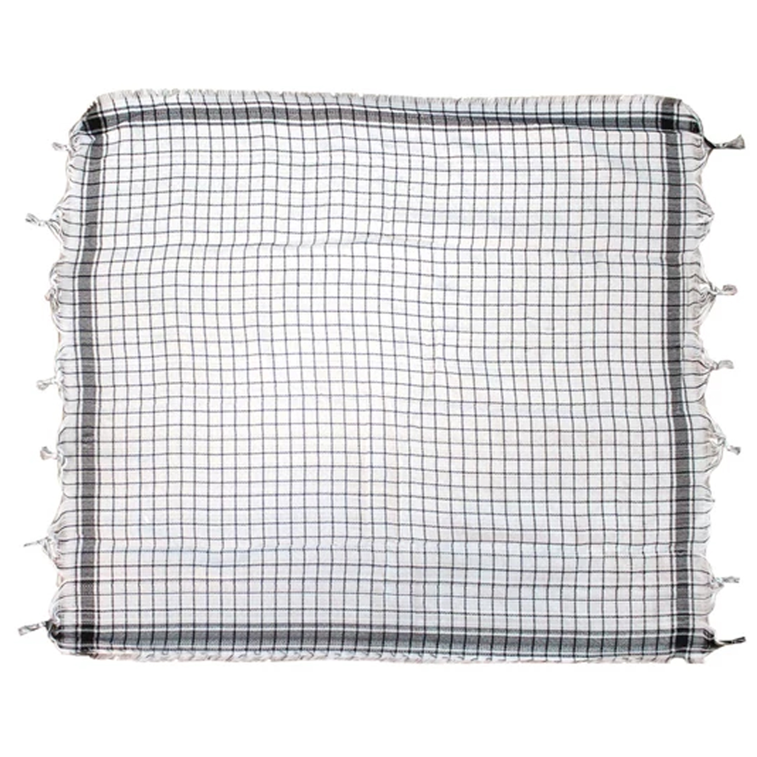 Arabic Keffiyeh Shemagh Scarf - Checkered In Cotton & Silk - ShopiPersia