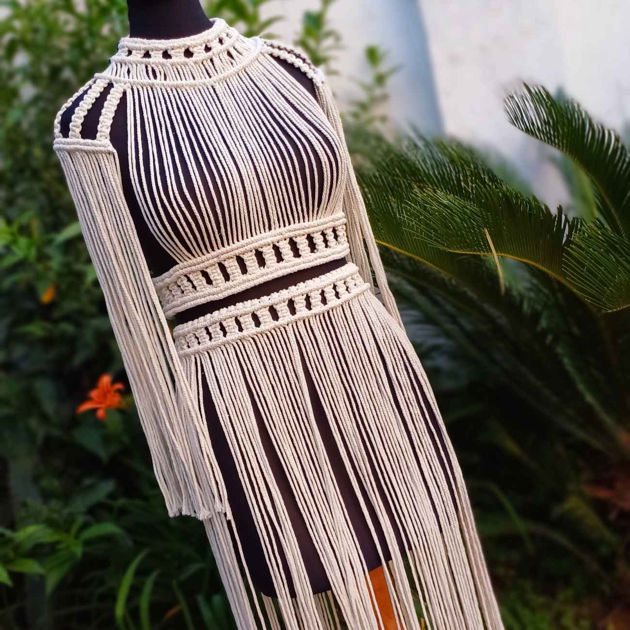 Handcrafted Bohemian Macrame Dress – Suitable for Beach Party & Summer ...