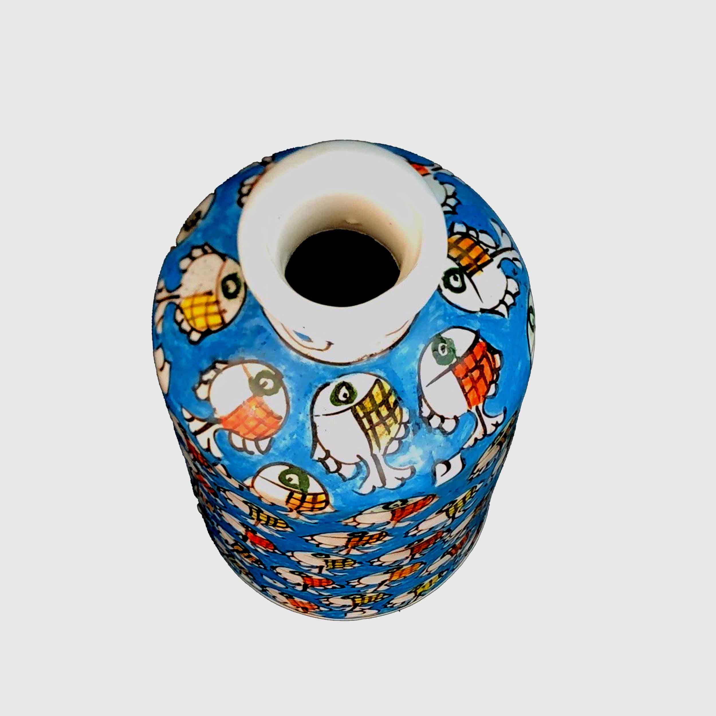Decorative Persian Ceramic Vase Ideal for Gift or Decor with Red Fish ...