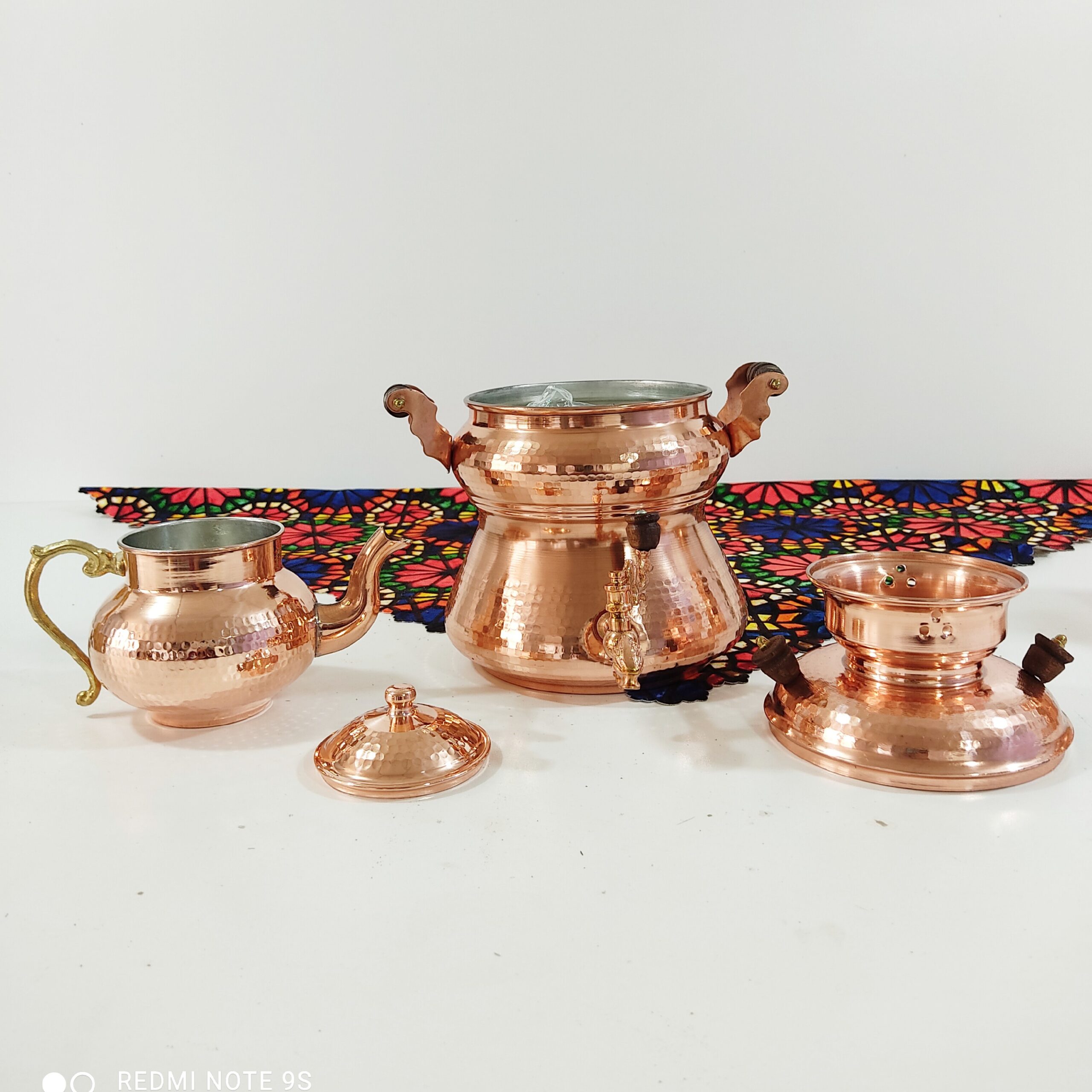 Persian Copper Stovetop Samovar Tea Maker with Teapot Model Abeeha ...