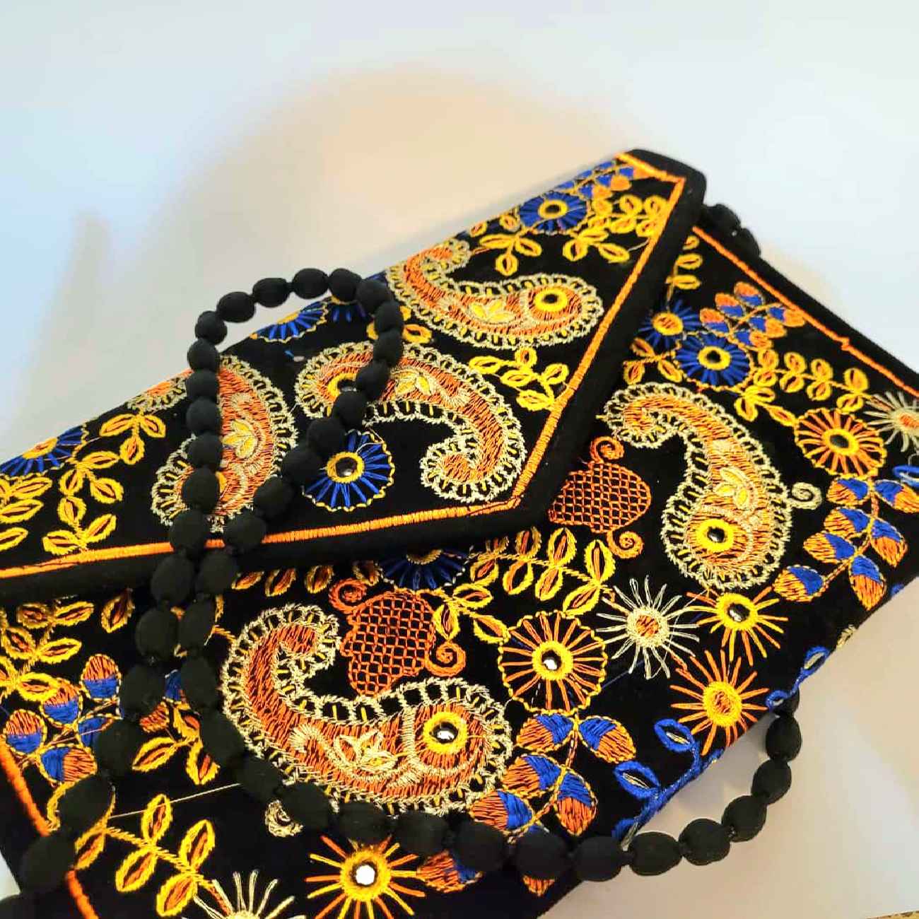 Persian Handmade Women’s Clutch Bag - Suzani Embroidery with Paisley ...