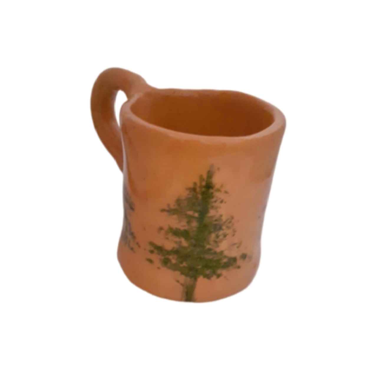 Pottery Mug - Handcrafted Ideal for Tea & Coffee with Pine Tree Design ...