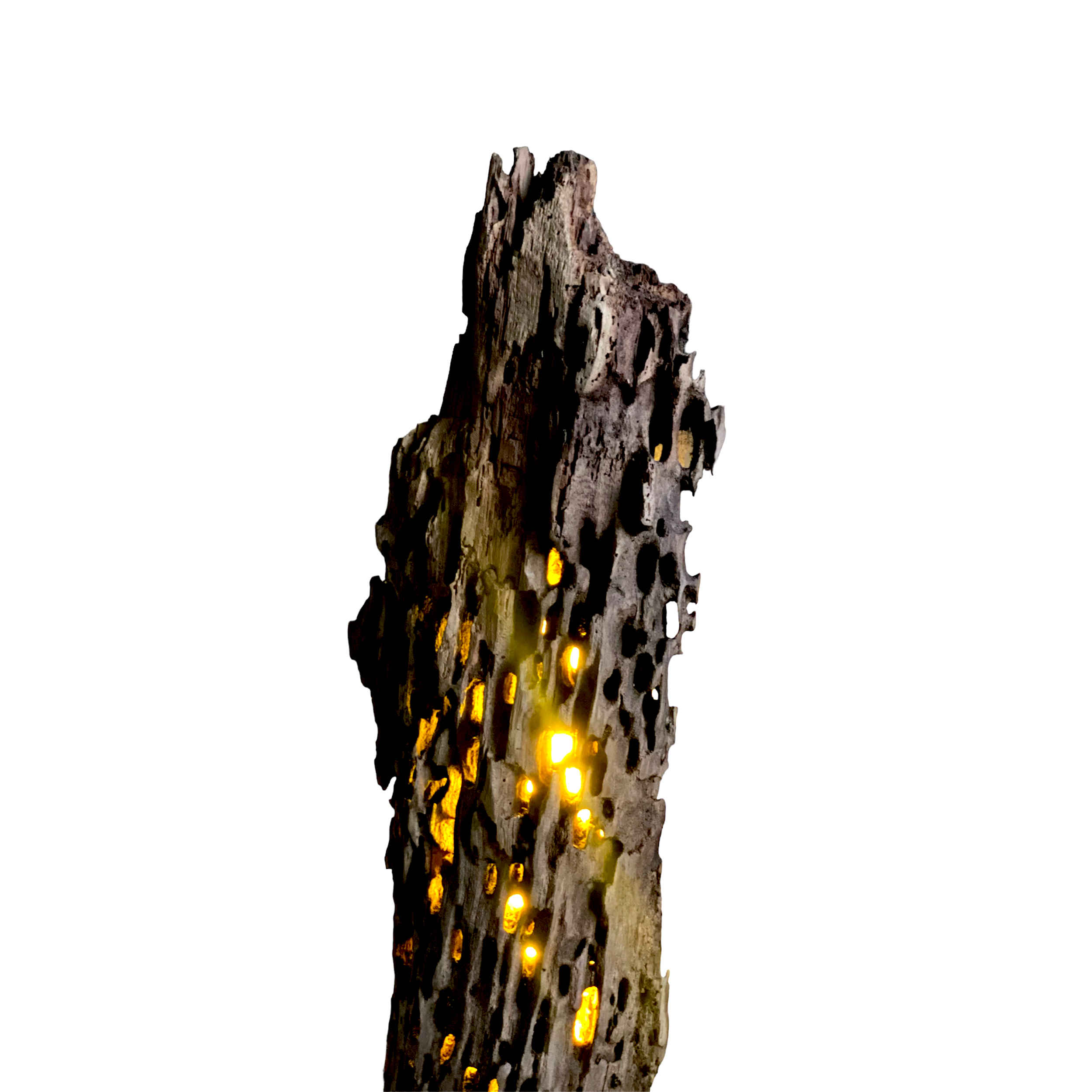 Rustic Wooden Log Table Lamp – Natural Wood Accent for Home Décor ...