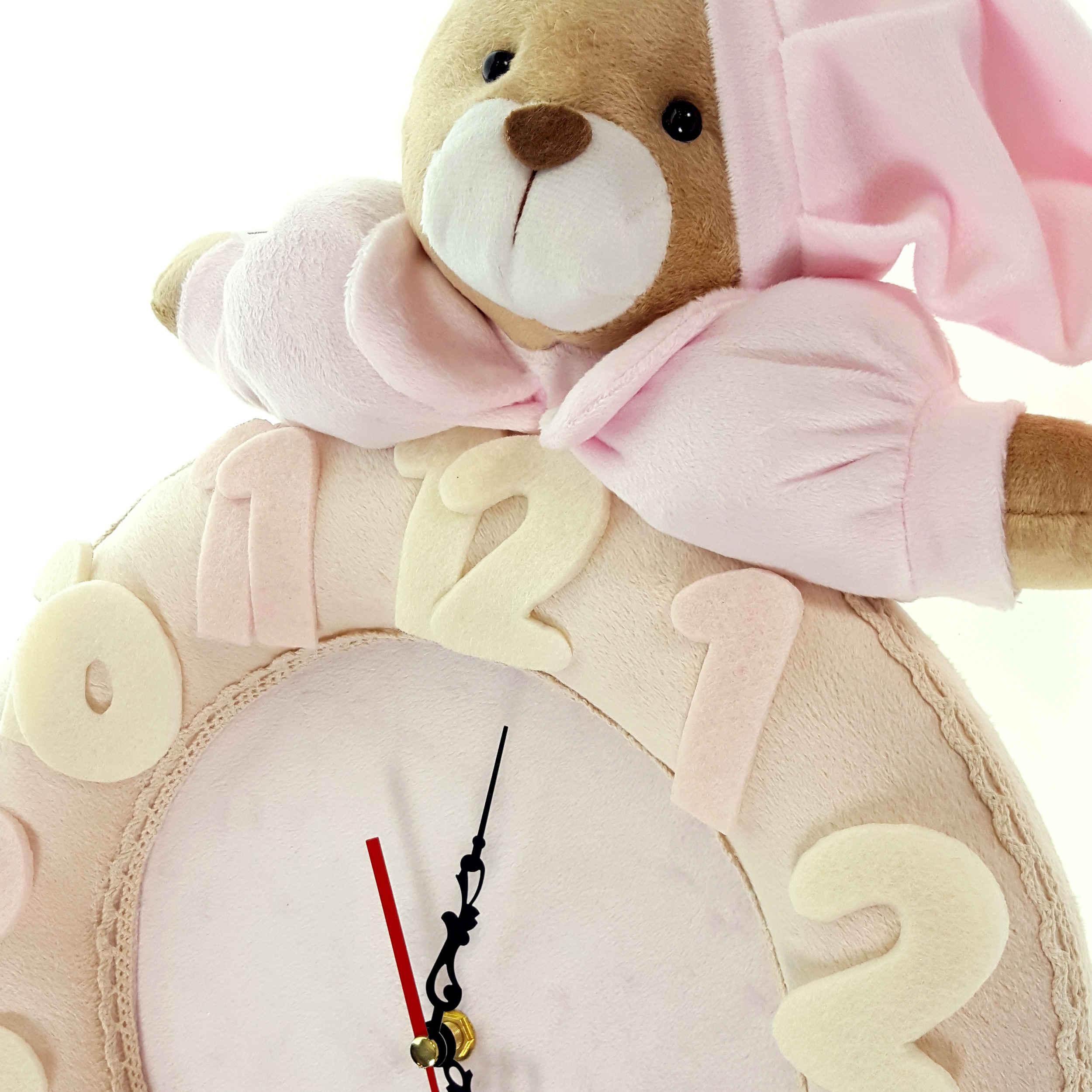 Wooden Nursery Wall Clock - Perfect for Children’s Room with Bear ...