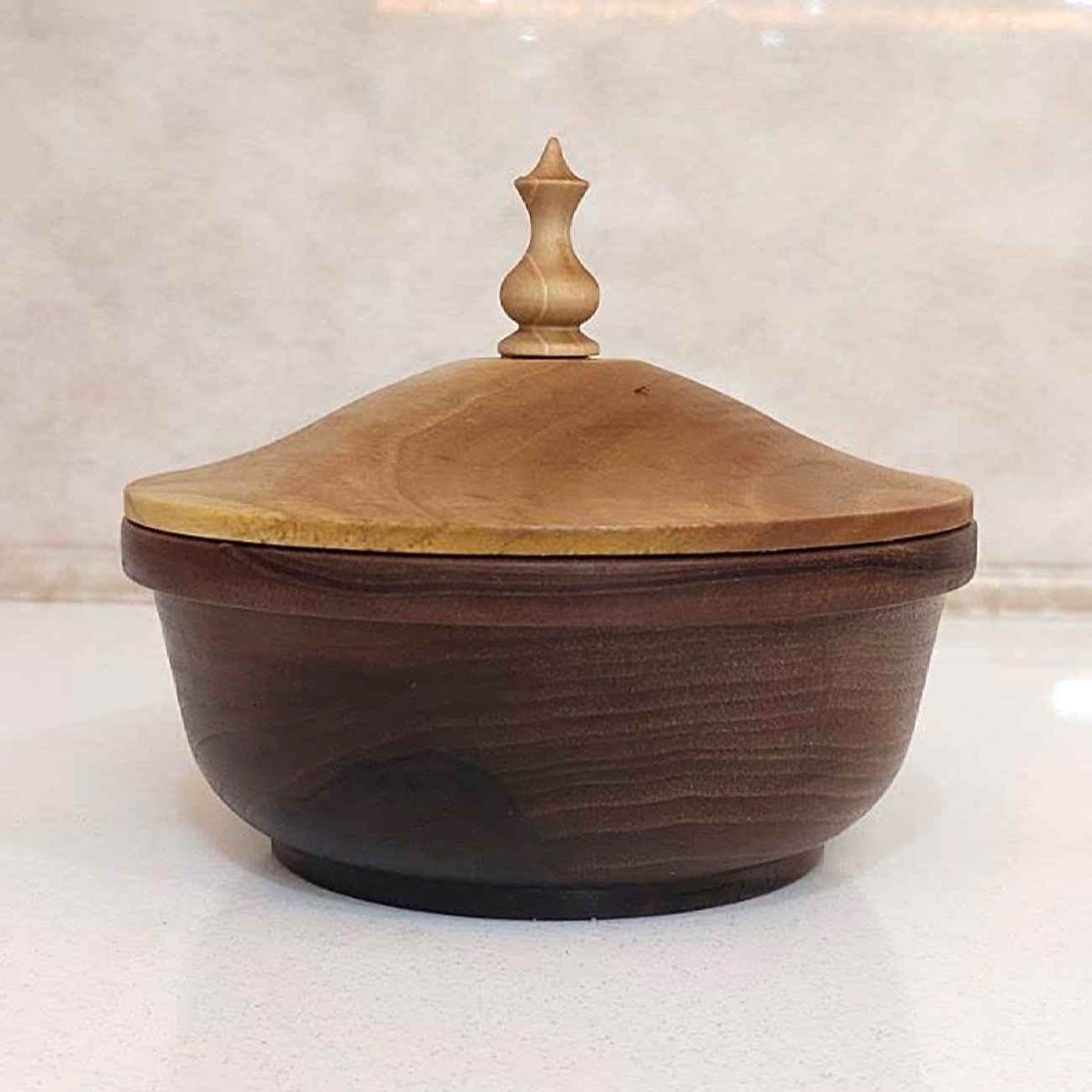 Wooden Sugar Bowl - Timeless Design for Sweet Moments - ShopiPersia
