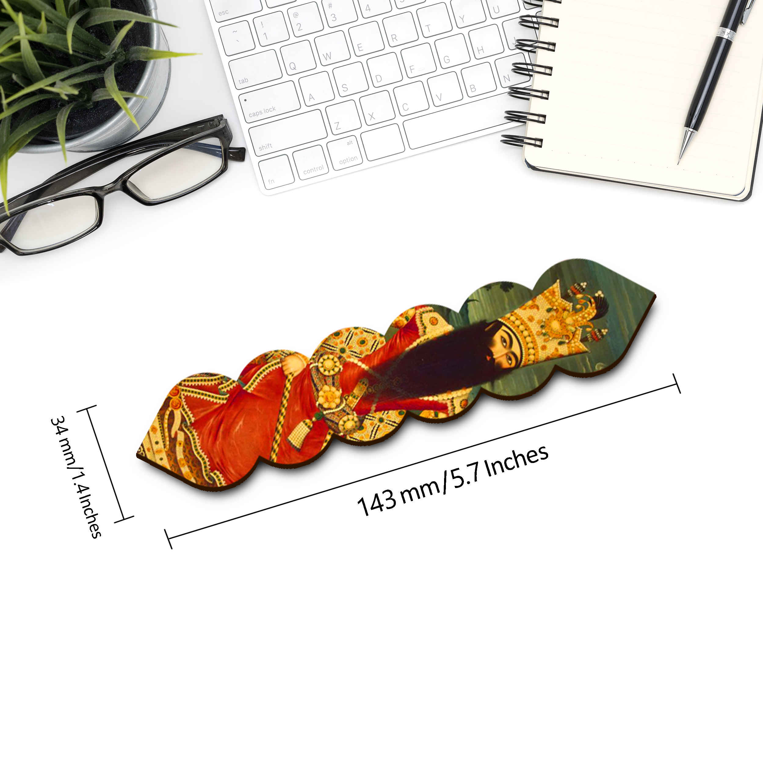 Artistic Persian Inspired Wooden Bookmark with Leyli & Majnun Design ...