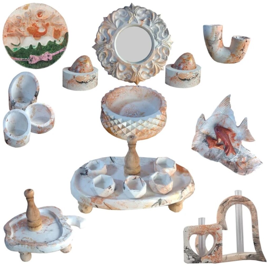 Pottery Haft-sin Set for Nowruz Persian New Year Star - ShopiPersia
