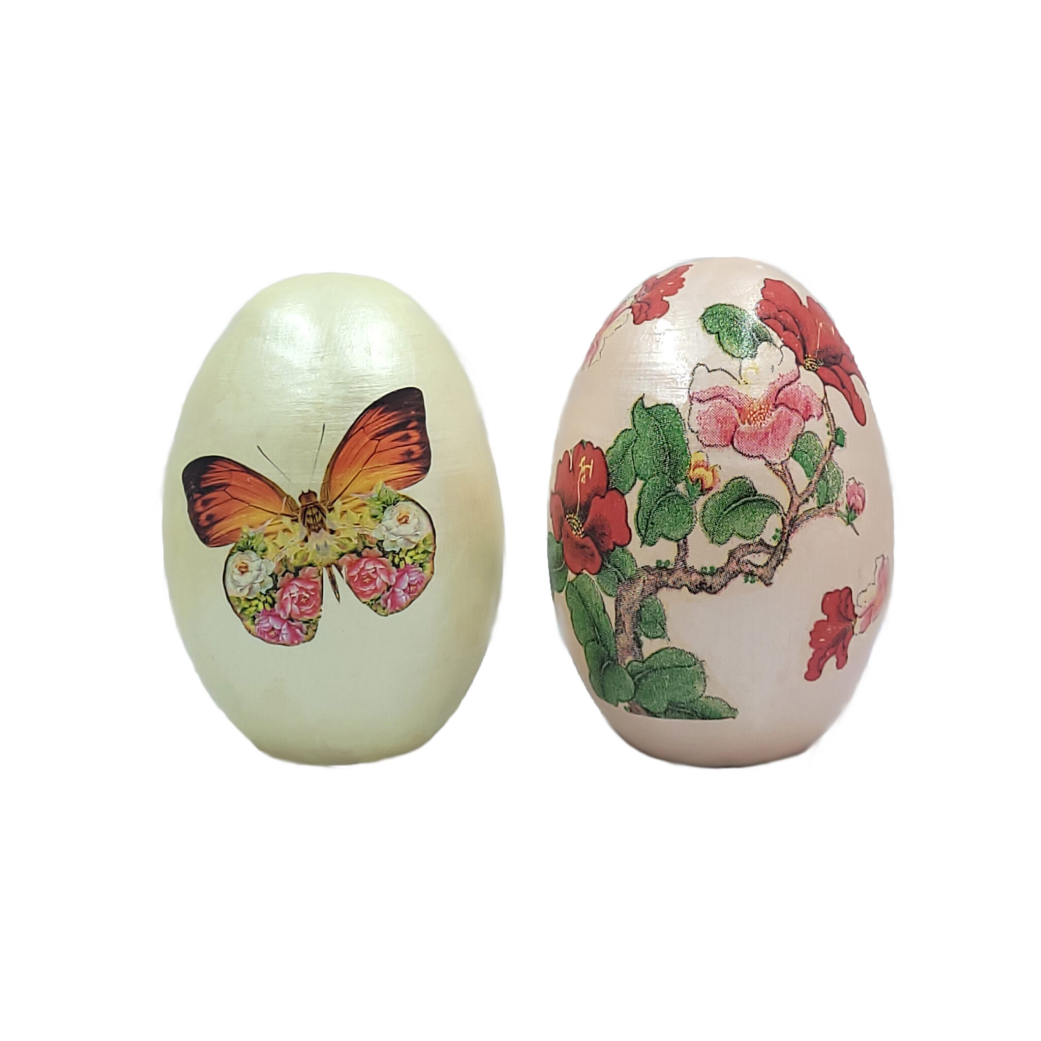 Persian Decorative Hand Painted Ostrich Egg Shell - 3D Flower - ShopiPersia
