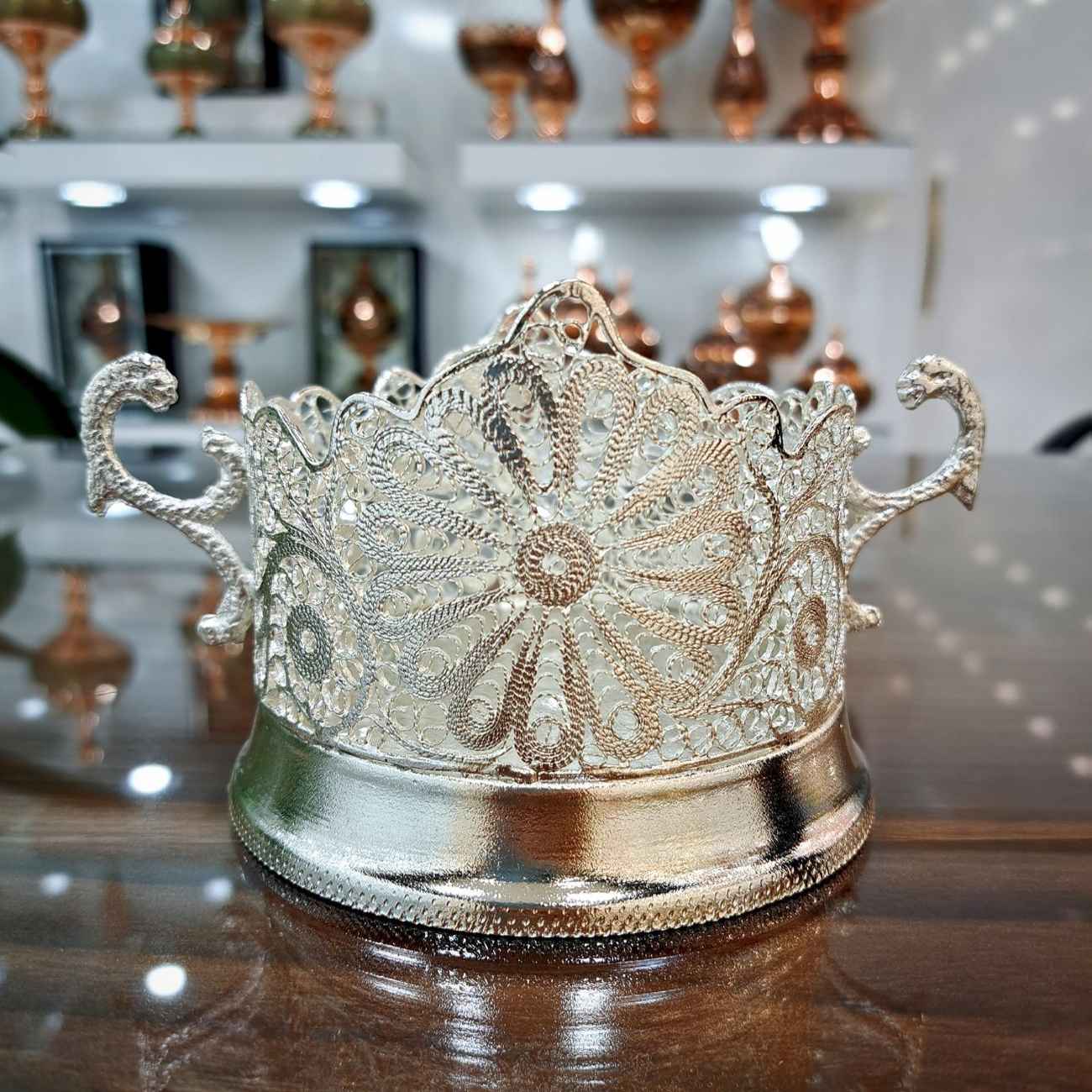 Handcrafted Persian Filigree Tea & Coffee Set – with Silver Coated | 8 ...