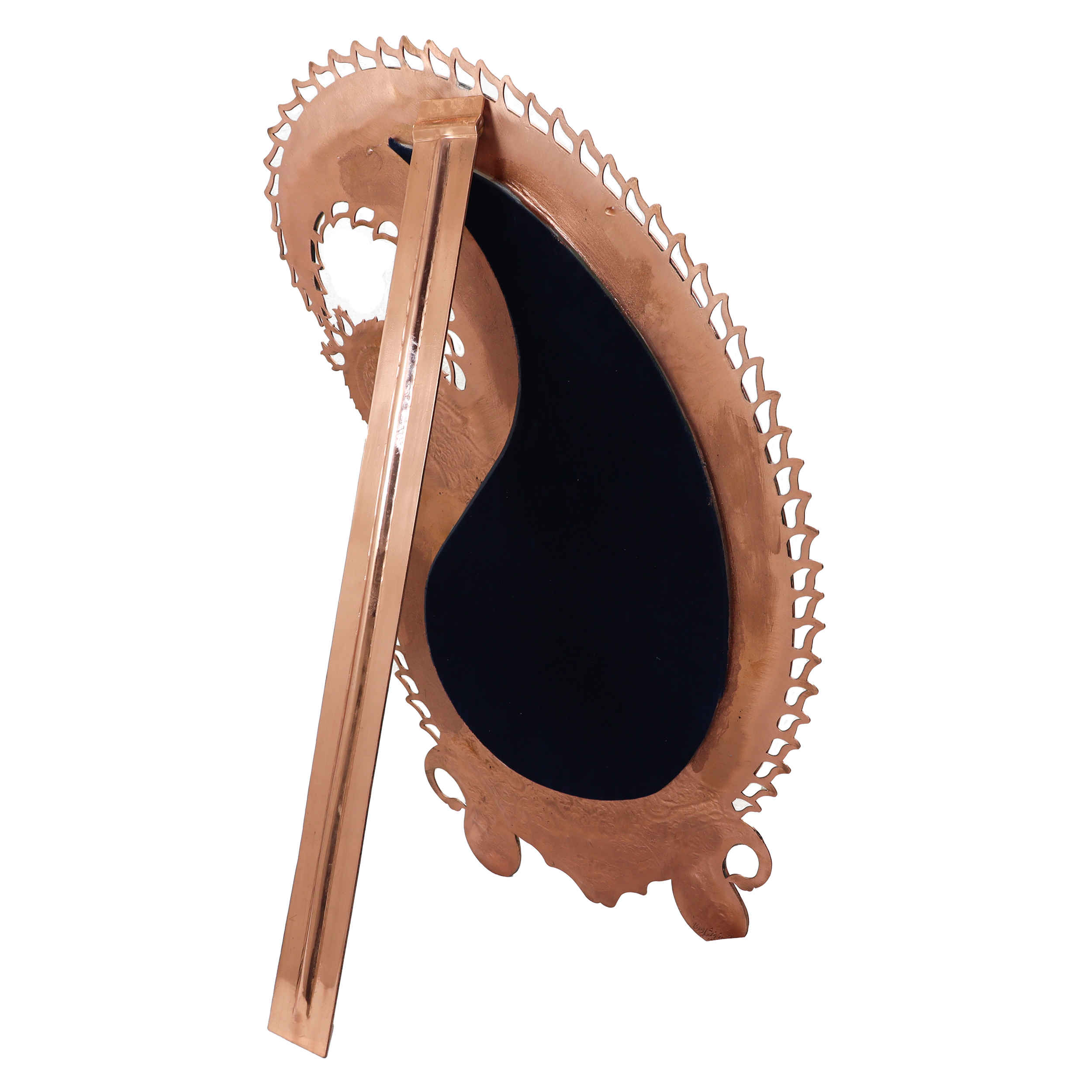 Persian Copper Turquoise Inlay Mirror Frame & Candlesticks with Floral ...