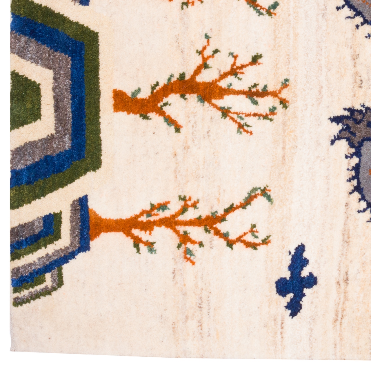 Persian Gabbeh Wool Rug - Genuine Handwoven Dragon Design from Fars ...