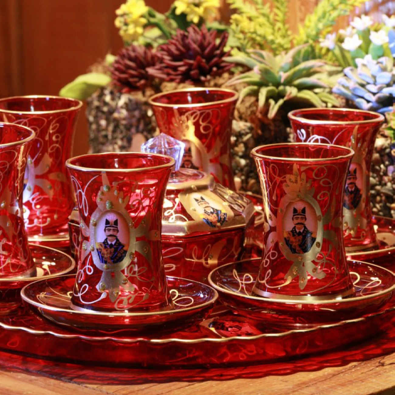 The 14-Piece Shah Abbasi Tea Set is a Traditional and Elegant ...