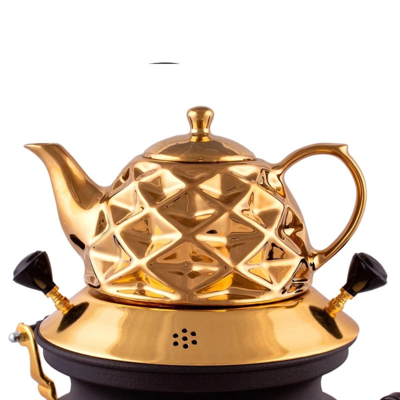 Persian Gas Samovar Tea Maker Smooth Finish 6-Liter - ShopiPersia