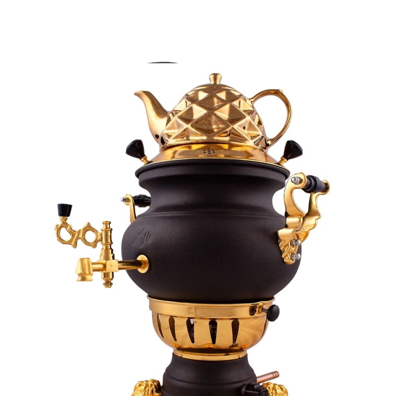 Persian Gas Samovar Tea Maker Smooth Finish 6-Liter - ShopiPersia