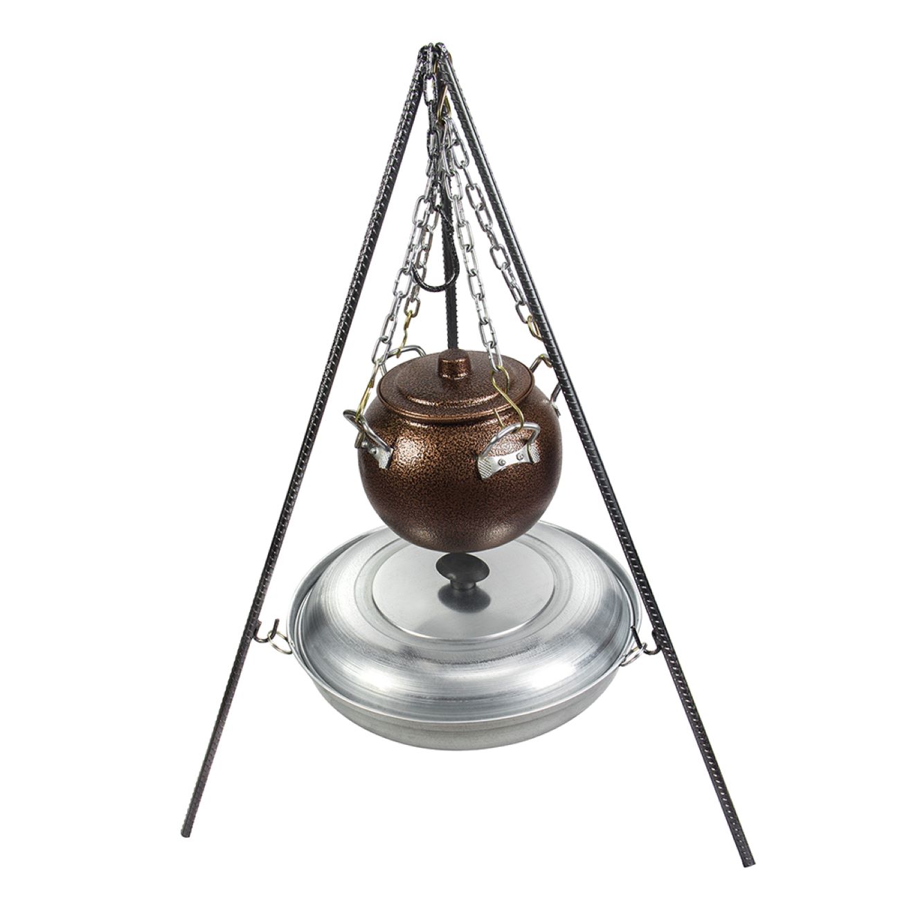 3-Piece Cauldron Campfire Cooking Set with Tripod, Pan & Pot – Perfect ...