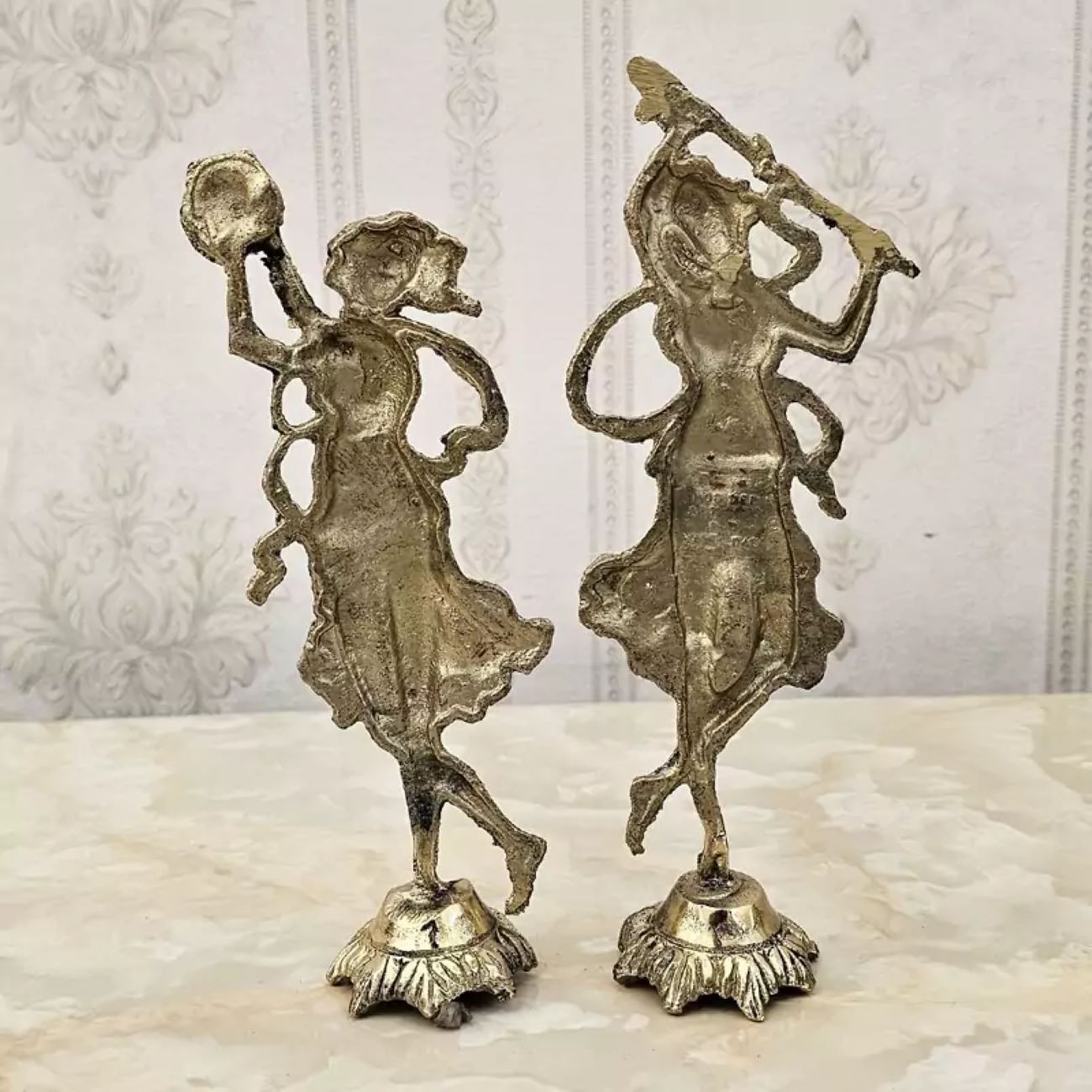 Bronze Statue of Two Dancing Musicians – Elegant Sculptural Art for ...