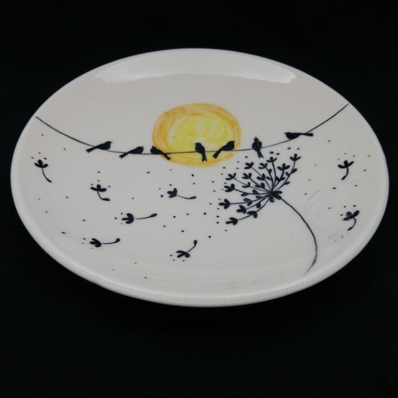Ceramic Dinnerware Plate - Dandelion Pattern, Artistic and Versatile ...