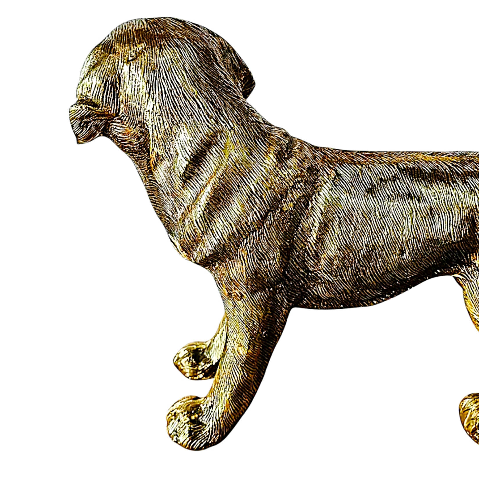 Decorative Brass Dog Figurine - Elegant Decorative Sculpture - ShopiPersia