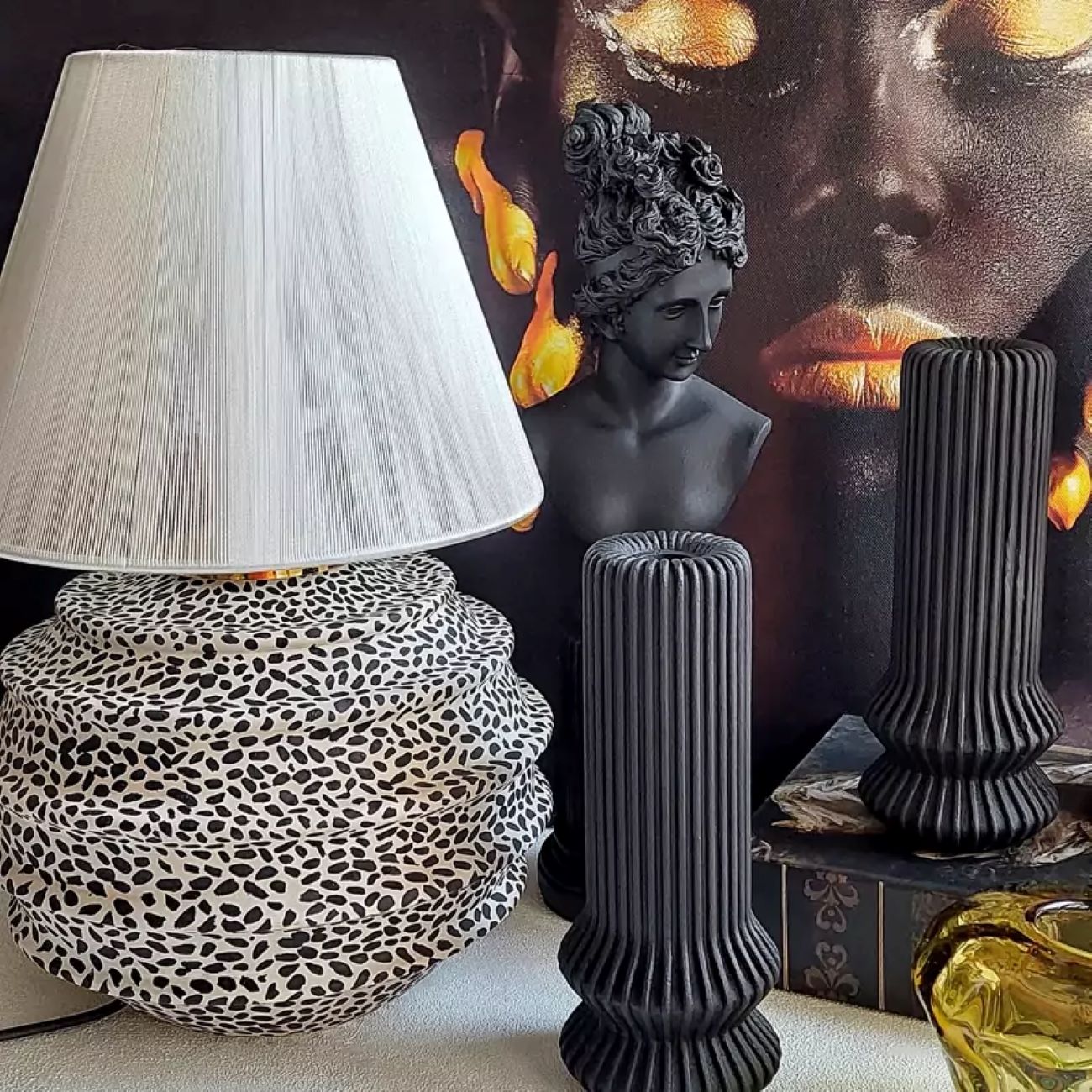 Modern Chic Leopard Print Ceramic Table Lamp for a Bold Stylish Touch ...