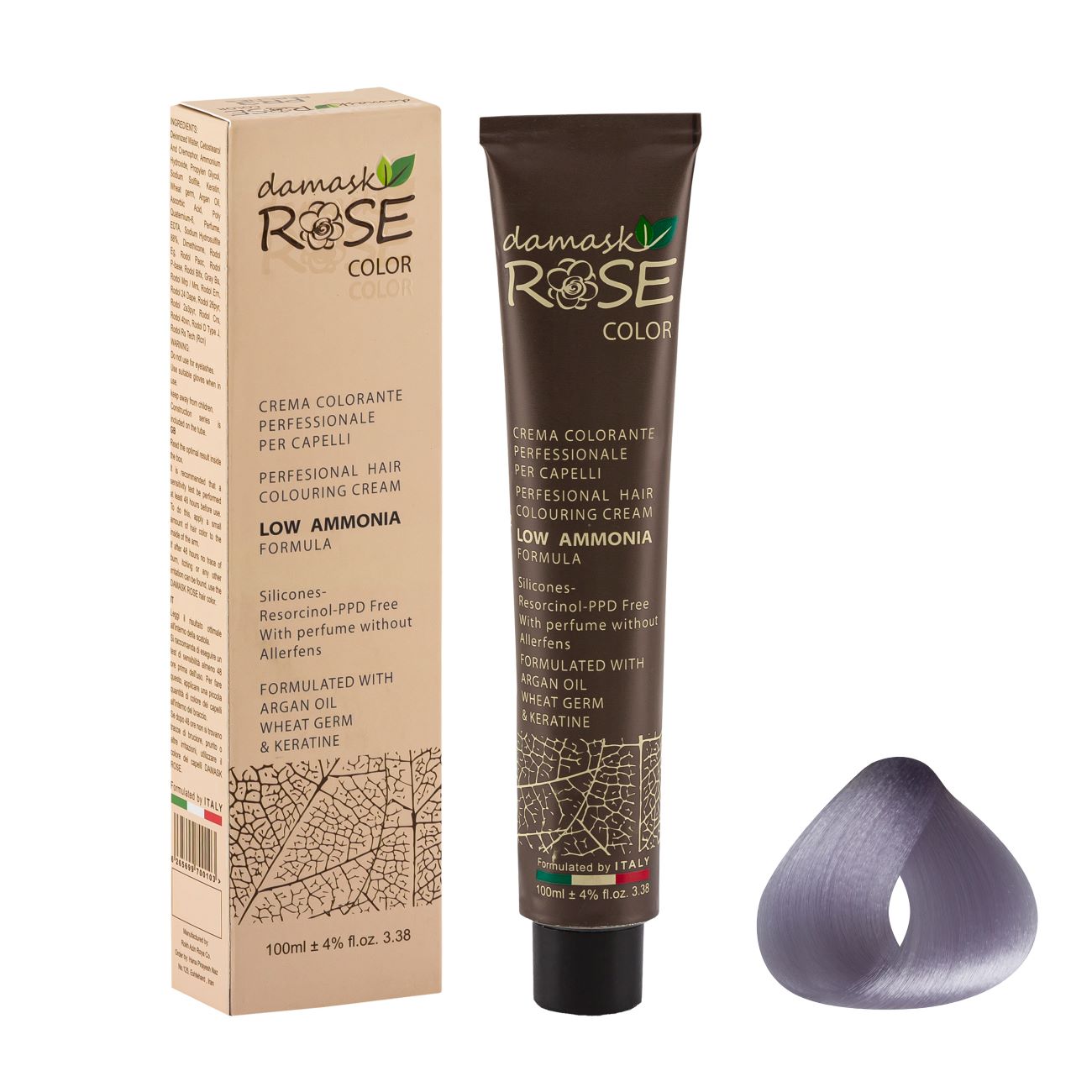 Silver Purple Shade Damask Rose Hair Color PR24, 100ml – Long-Lasting ...