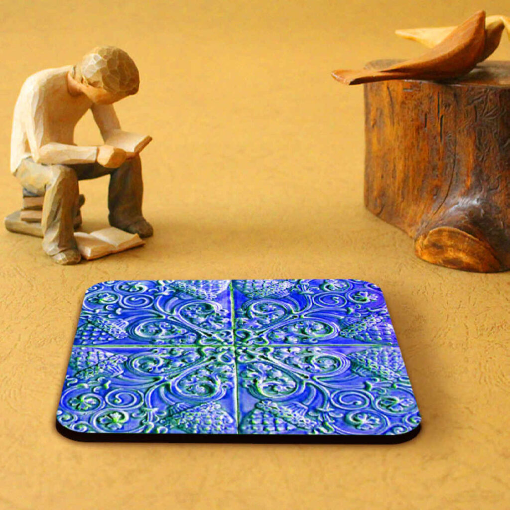 Wooden Coasters Featuring Iranian Designs - Cultural Charm (Pack of 6 ...