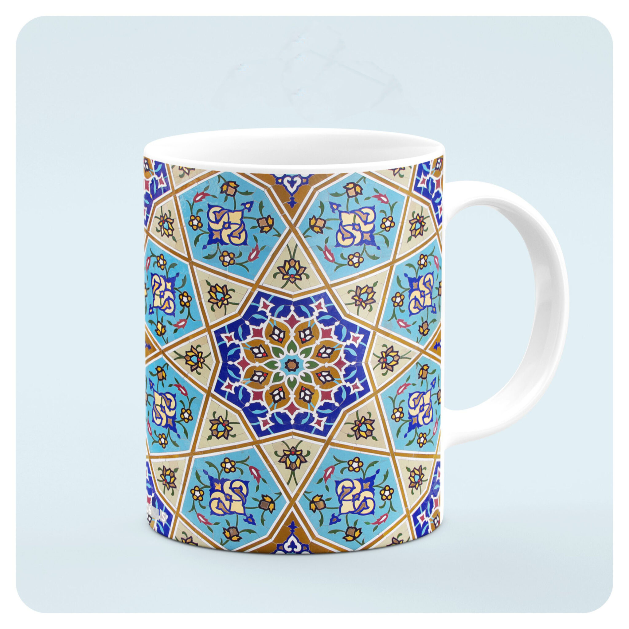 Persian Espresso Cup with Saucer - Minakari Enameled Copper Demitasse ...
