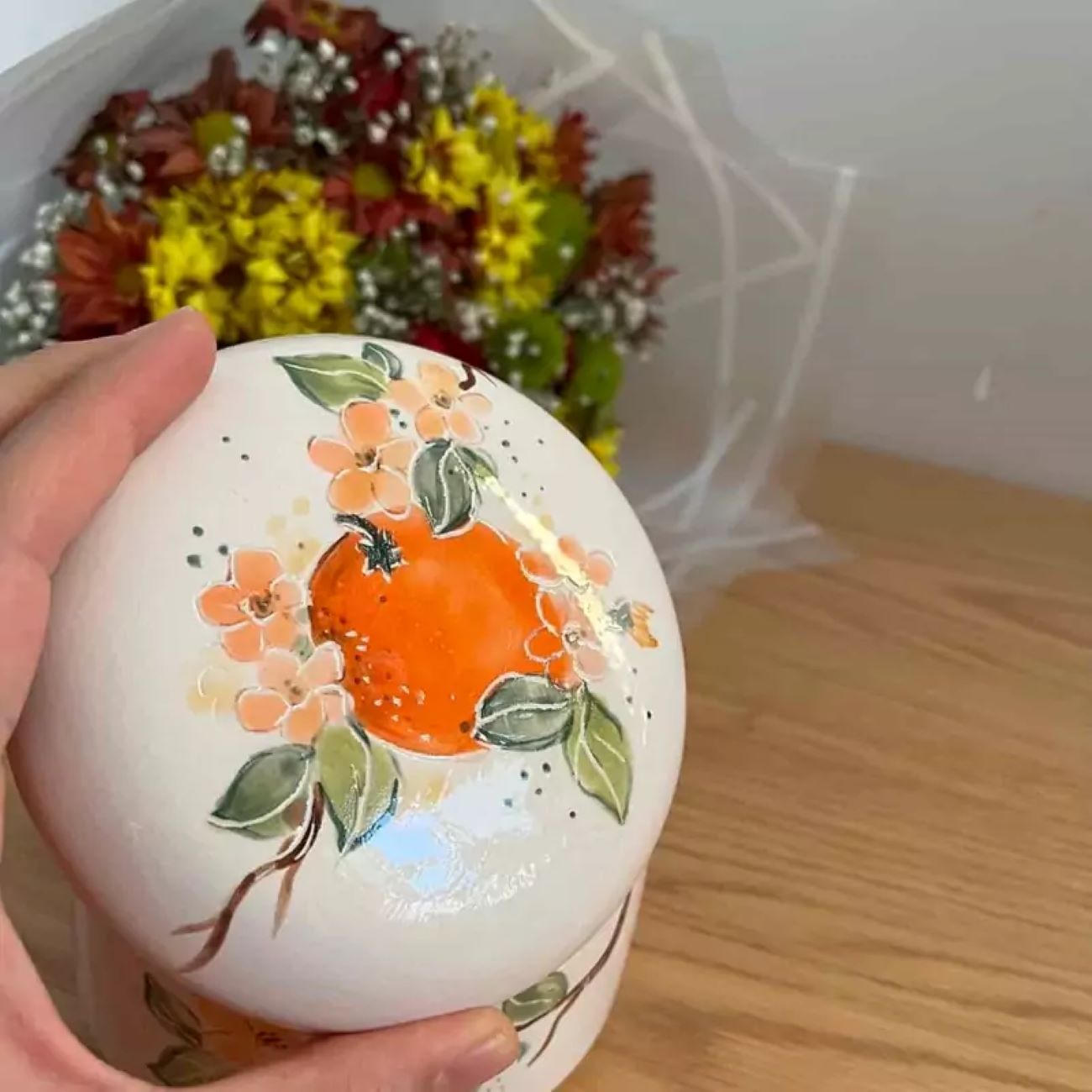 Ceramic Sugar Bowl with Soft Colors and Elegant Floral Design - ShopiPersia