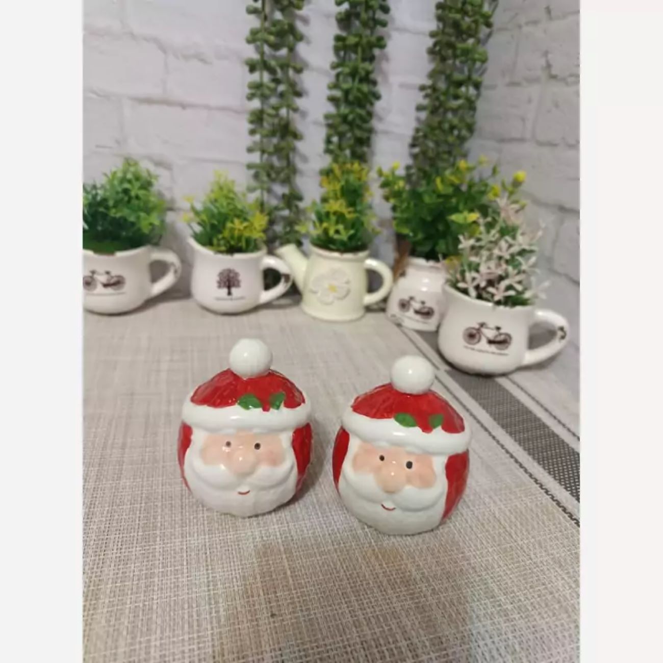 Decorative Ceramic Shaker Set – Santa Claus Design Ideal for Modern ...