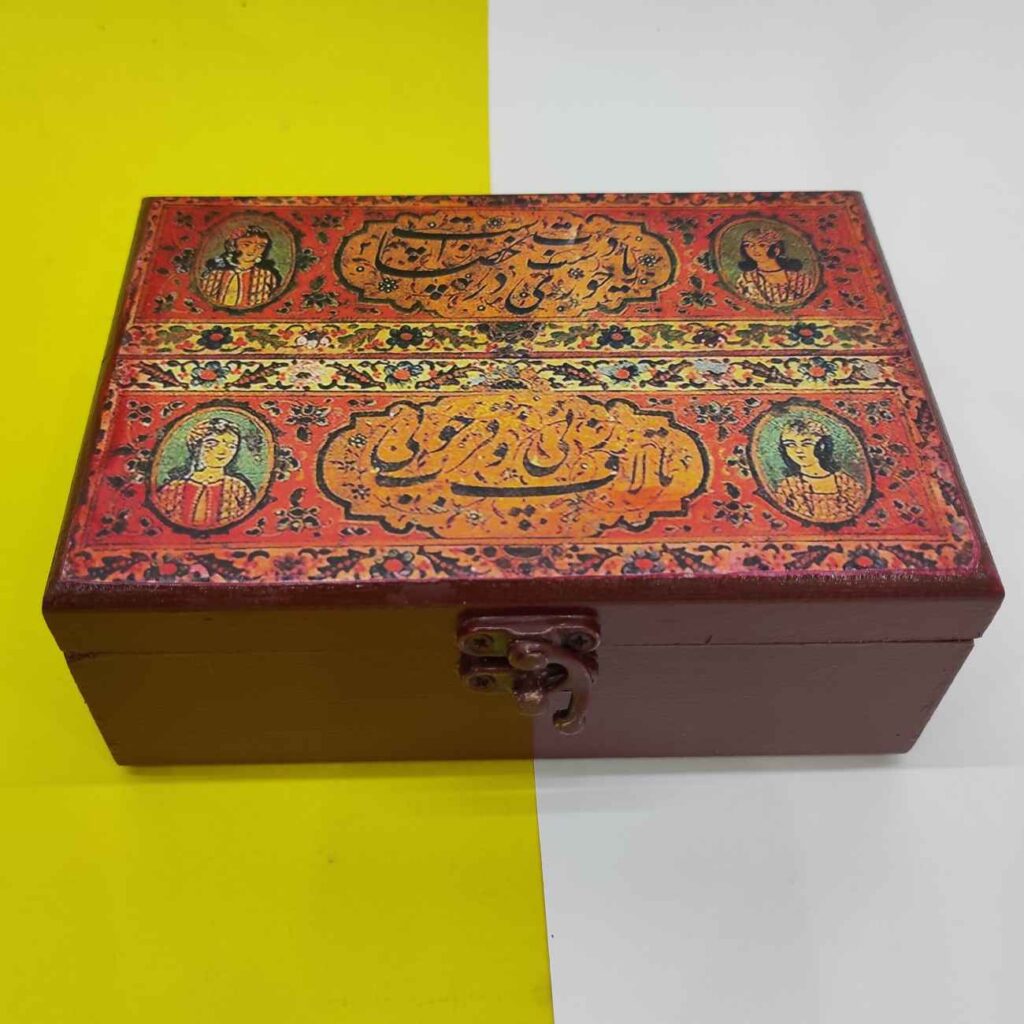 Handcrafted Wooden Jewelry Box with Persian Khatam Design - Milan ...