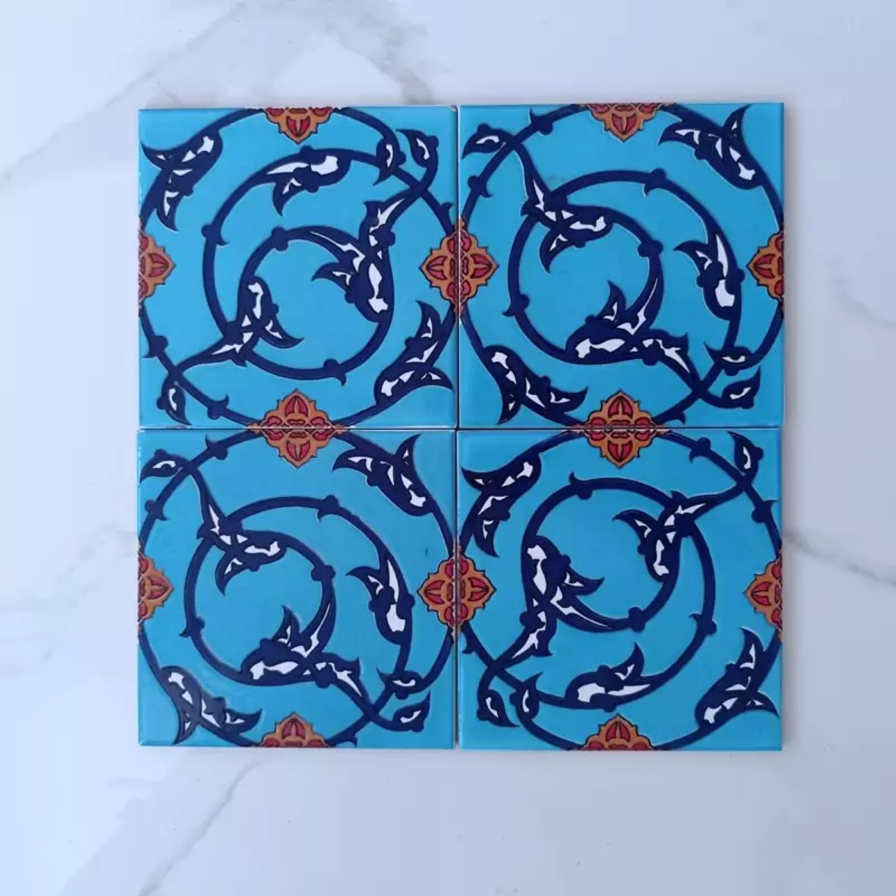 Decorative Persian Ceramic Tile - Calligraphy Pattern: wk818 - ShopiPersia