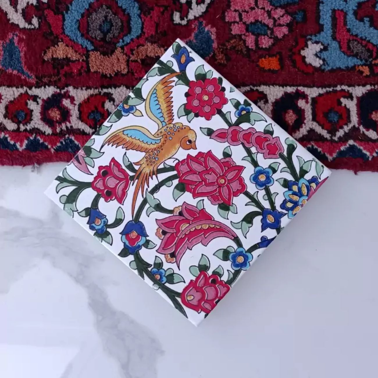 Persian Backsplash Tiles – Floral & Bird Design for Kitchen and ...